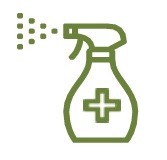 Pictograms, procedures and disinfection techniques